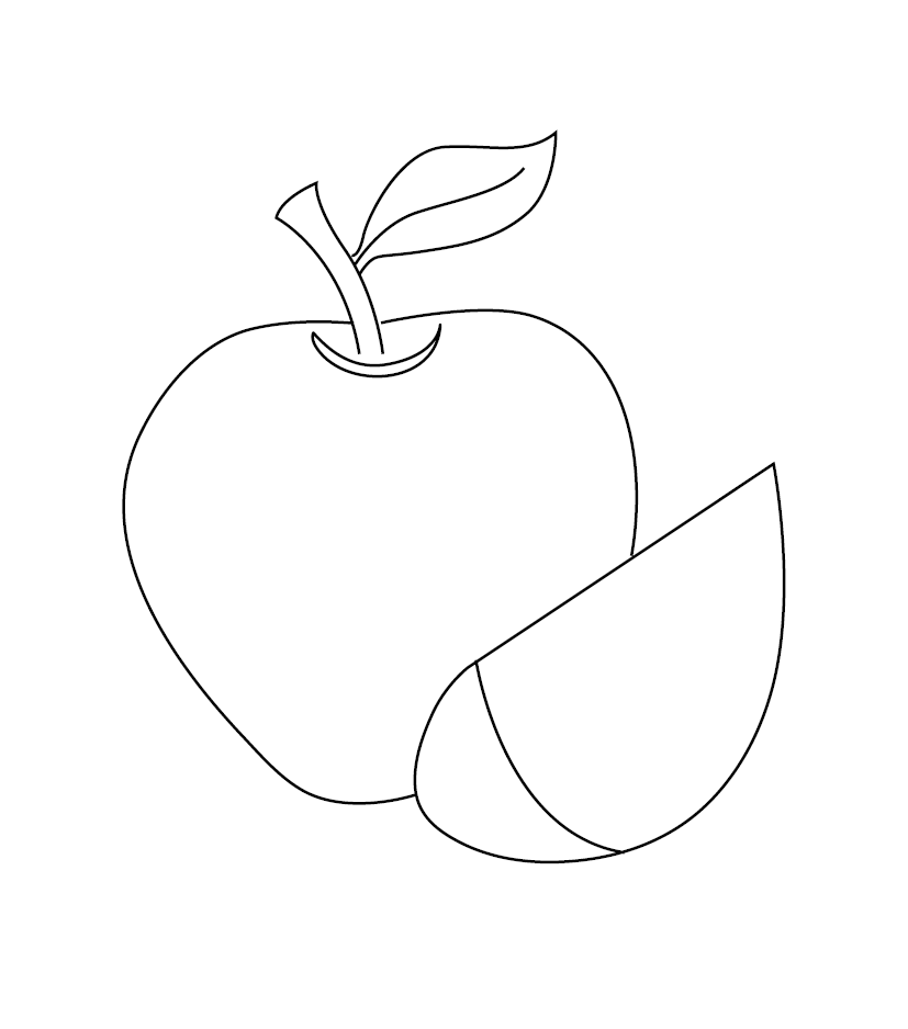 Printable Apple Coloring Page