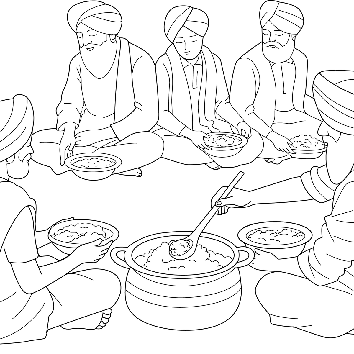 Free Printable Langar Coloring Page