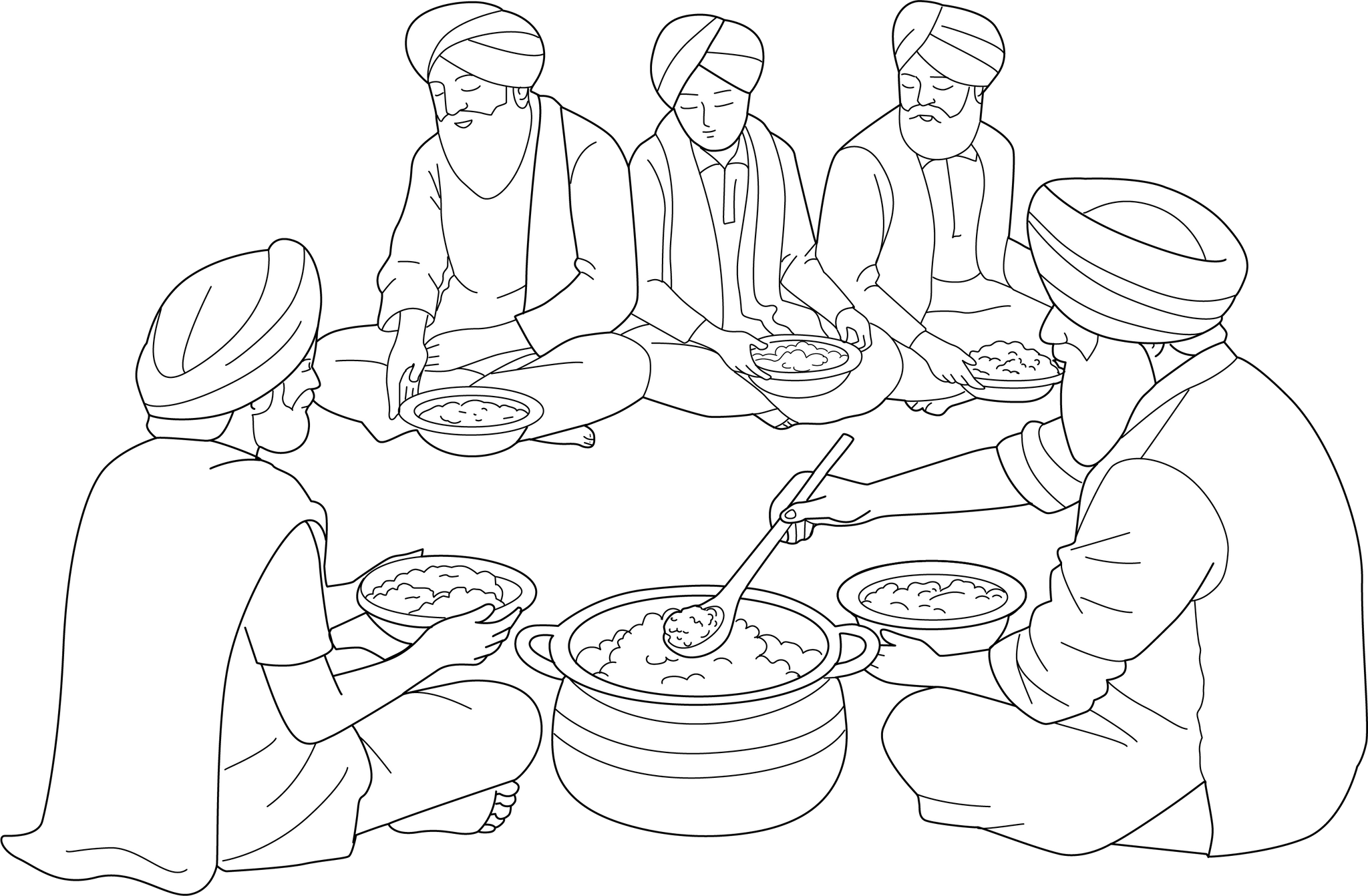 Free Printable Langar Coloring Page