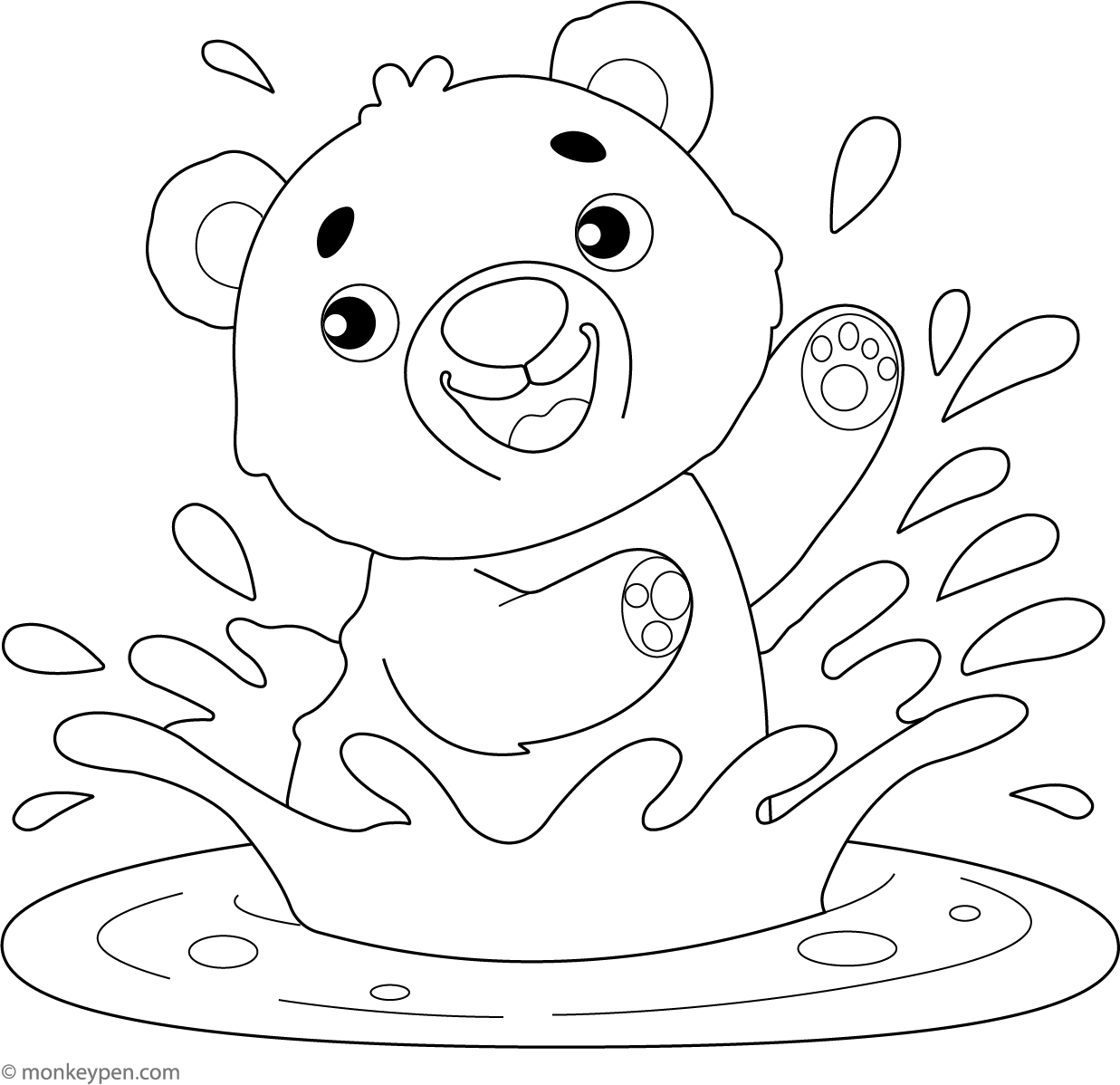 puddle coloring pages