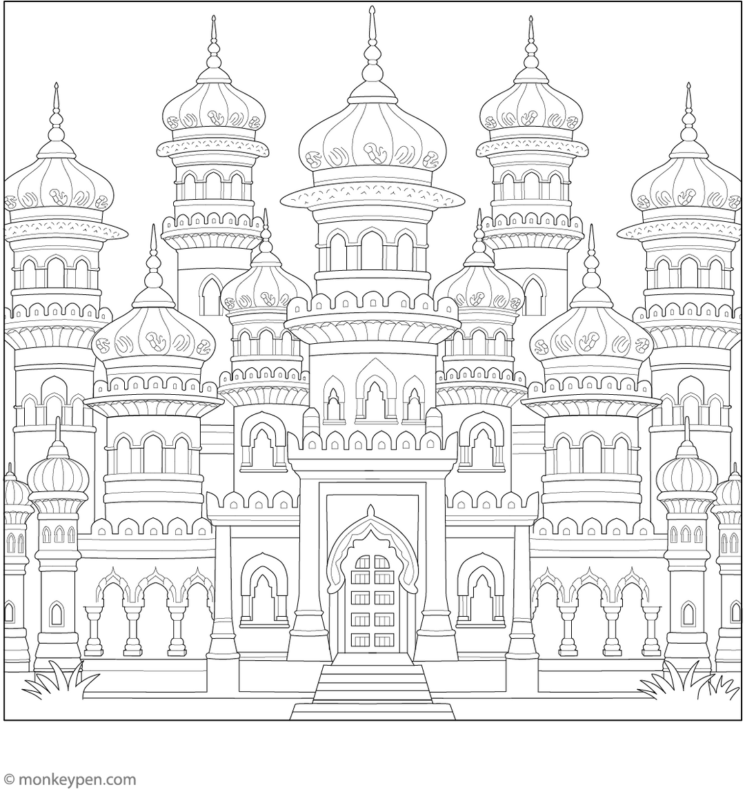 Palace Coloring Page