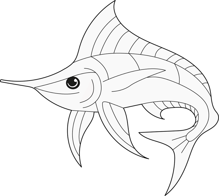 Swordfish Coloring Page For Children