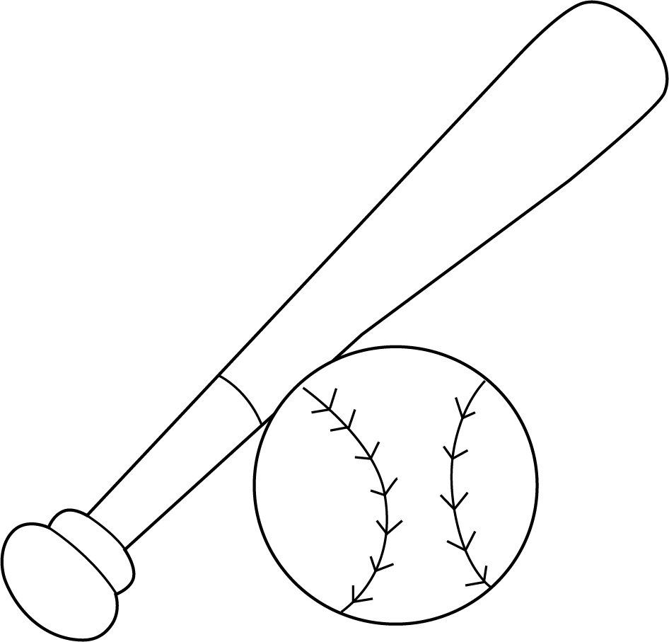 Baseball Bat Coloring Page – Free Printable PDF for Kids