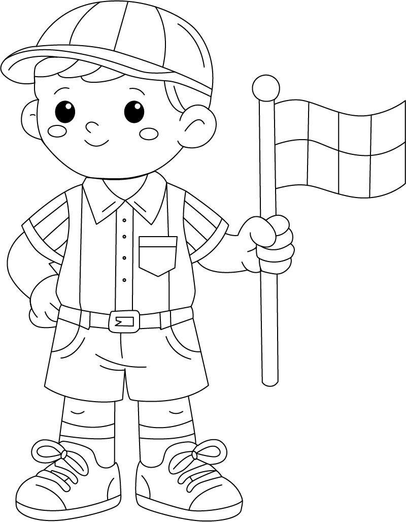 Referee Coloring Page For Children