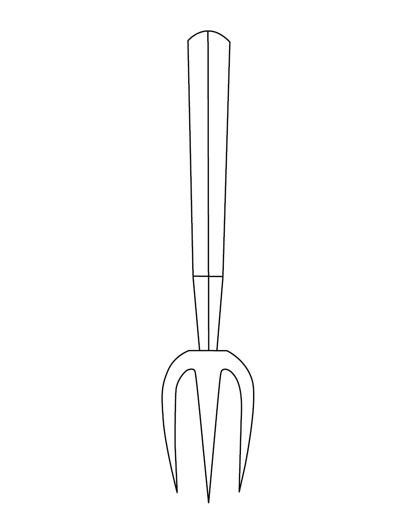 Pitchfork Coloring Picture – Free Printable PDF for Kids