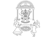 Printable Navratri Coloring Page