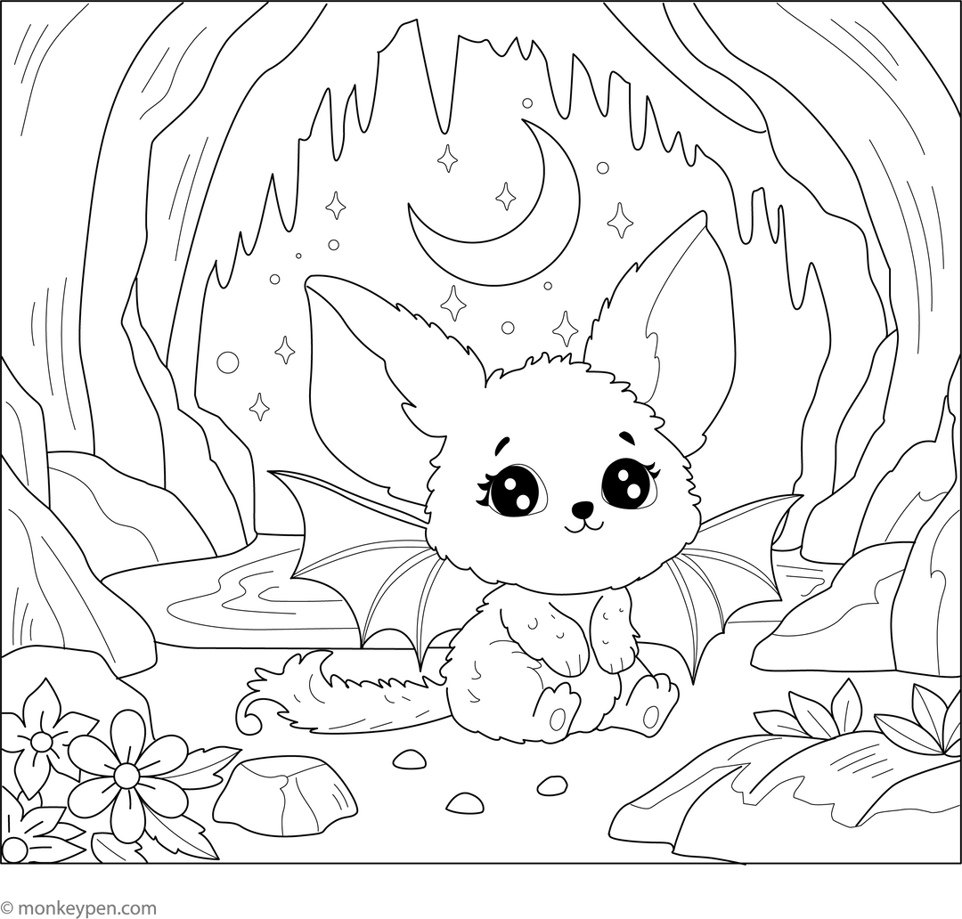 Bat Coloring Book | Free Downloadable Printable for Kids