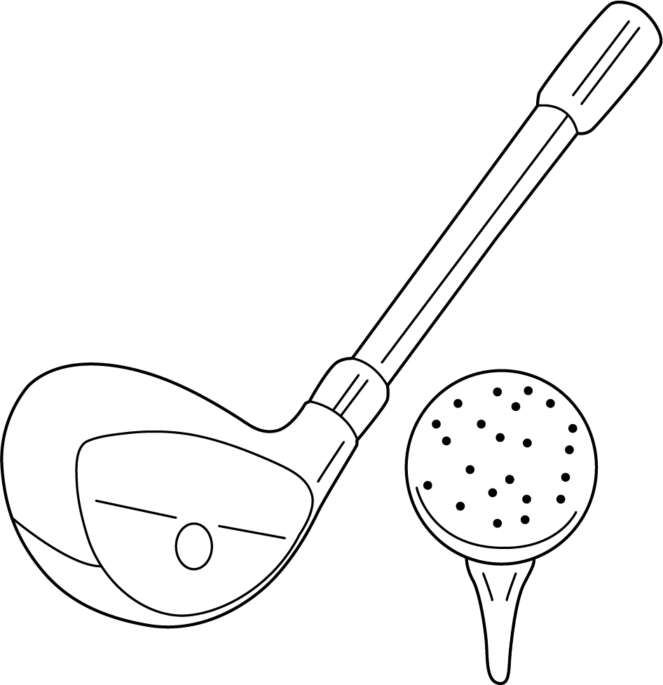 Golf Free Printable Coloring Page PDF