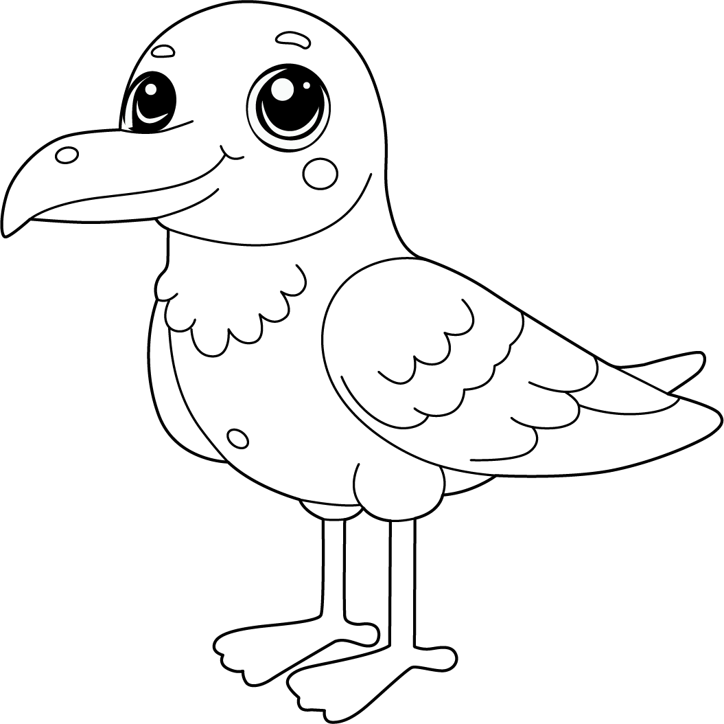 Seagull Coloring Page – Free Printable PDF for Kids