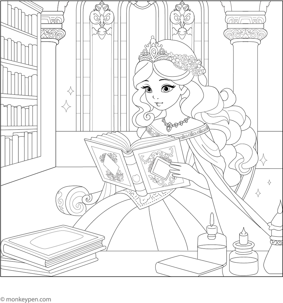 Princess Coloring Book | Magical Printable Pages for Kids