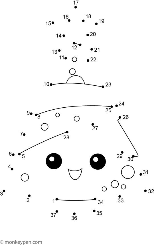 Christmas Tree | Festive Free Holiday Dot-to-Dot Worksheet for Childre