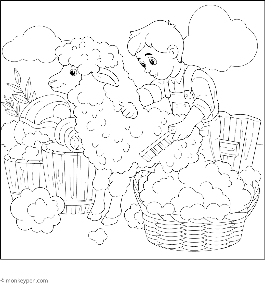 Cute Ducklings Coloring Page – Fun Farm Activity for Kids
