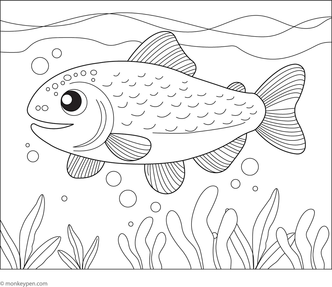 Printable Fish Coloring Book PDF Download