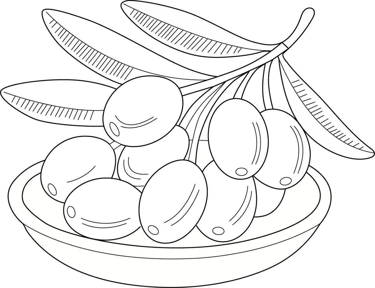 Printable Olives Coloring Page