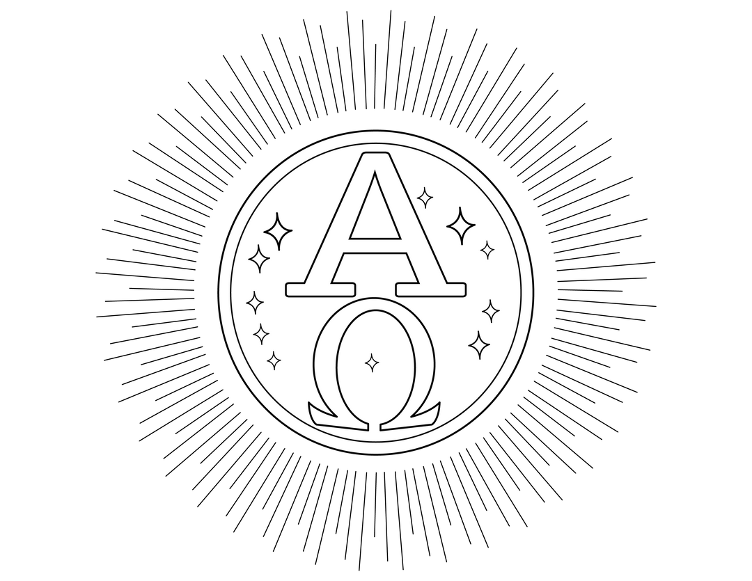 Alpha And Omega Coloring Page