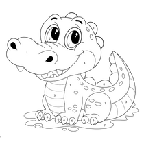 Crocodile Color by Number – Free Printable PDF Coloring Page
