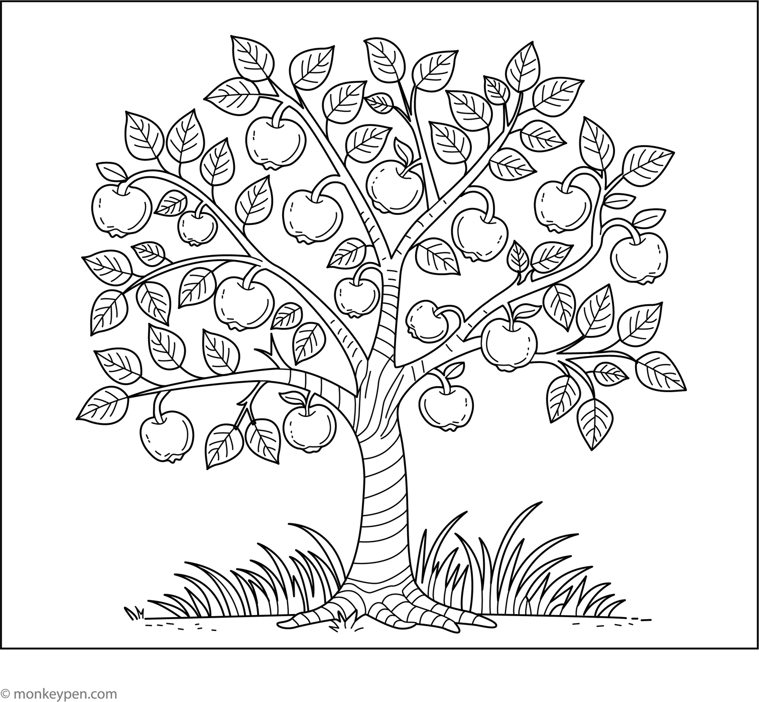 Apple Tree Coloring Page