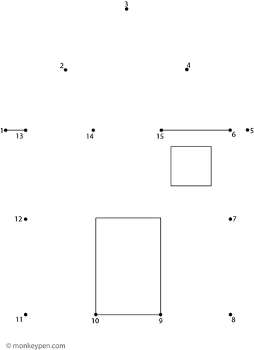 House | Printable Connect-the-Dots Worksheet for Kids