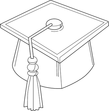 Graduation Cap Coloring Page