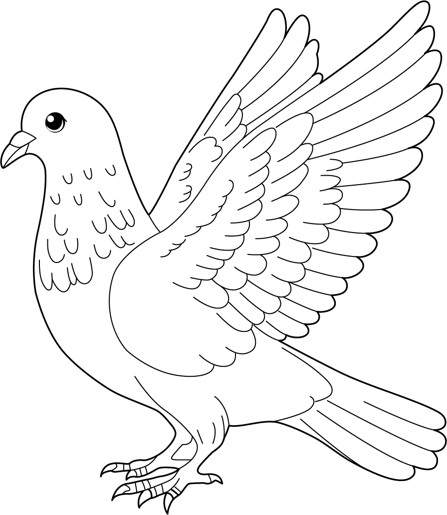 Free Printable Cute Pigeon Coloring Page – Fun for Kids