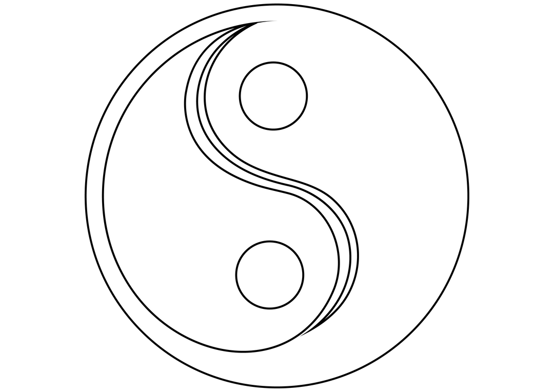 Yin-Yang Symbol Coloring Page – Fun Free Printable PDF