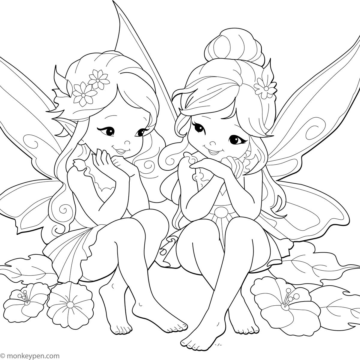 Magical Fairy Coloring Page – Printable PDF for Kids