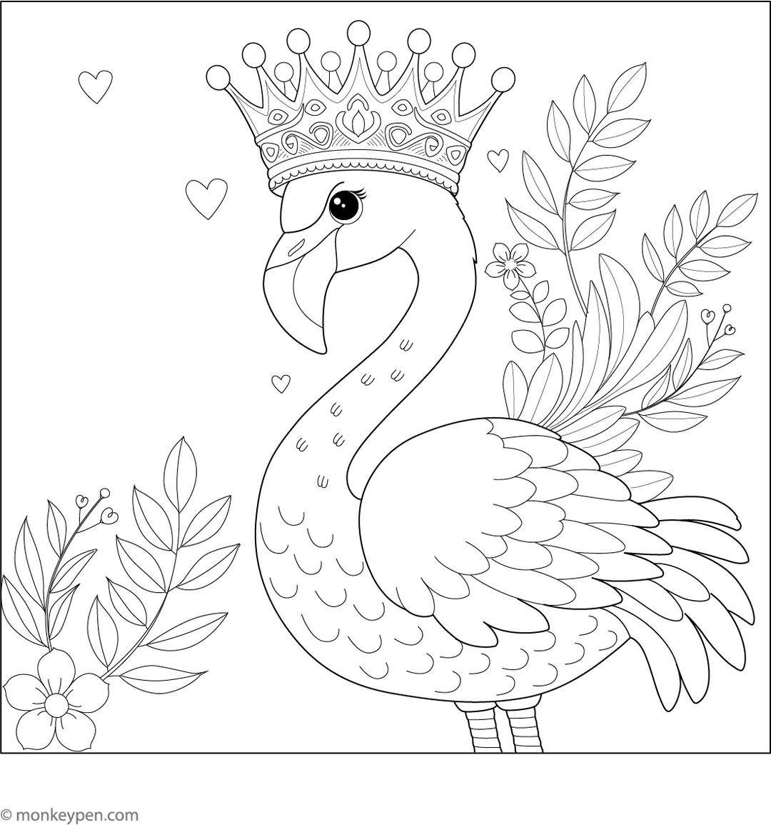 Printable Flamingo Coloring Book
