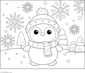Penguin Coloring Book | Fun Winter Animal Printable for Kids
