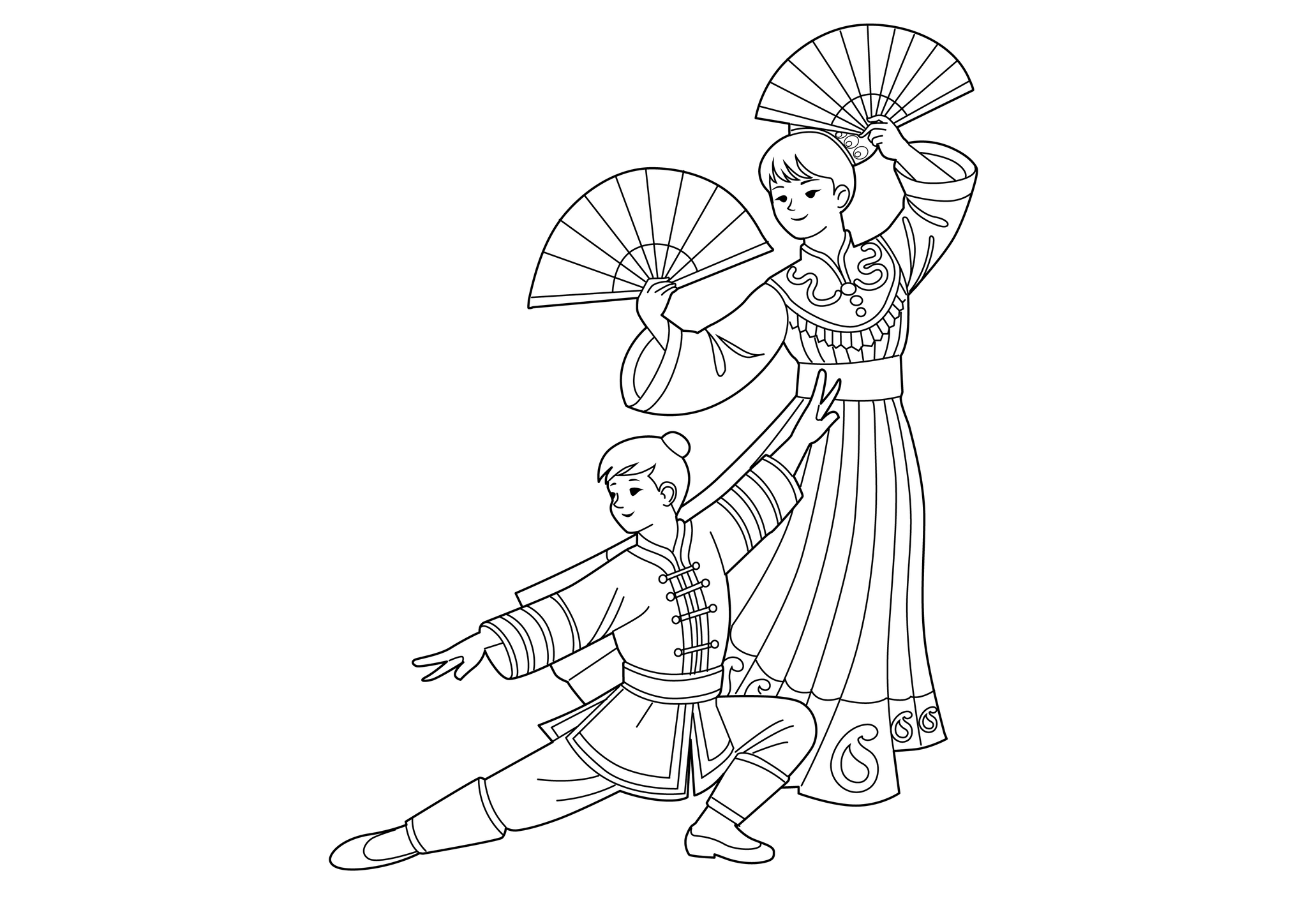 Chinese Coloring Book - Downloadable Free Printable PDF