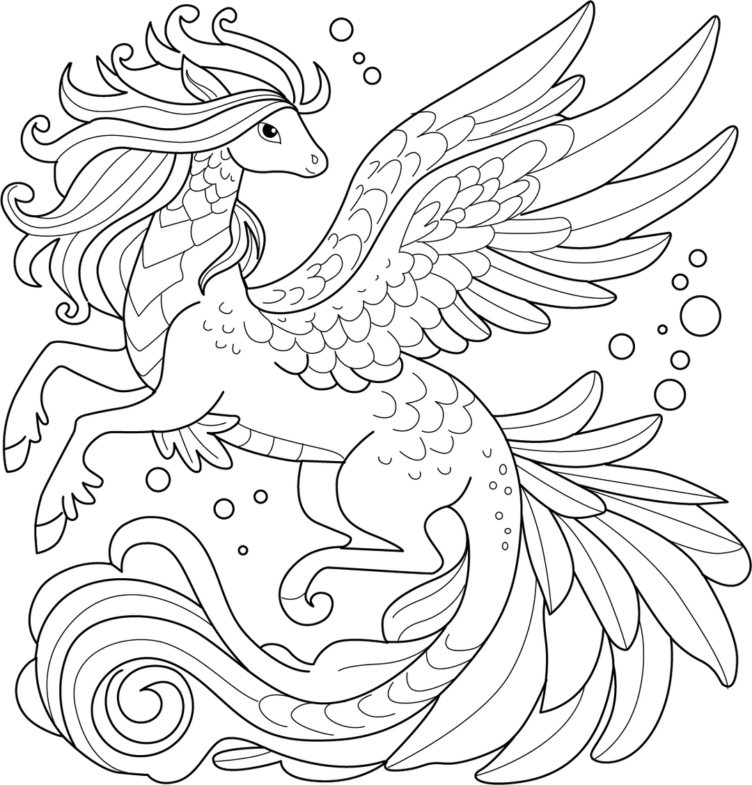 Magical Creature Coloring Page