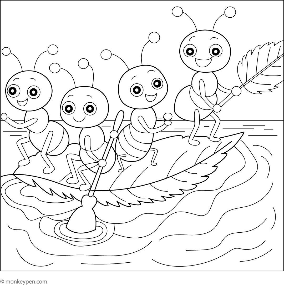 Free Ant Coloring Pages – Printable Bug & Nature Fun for Kids