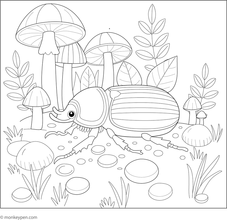 Free Beetle Coloring Book PDF – Fun Insect Printables for Kids