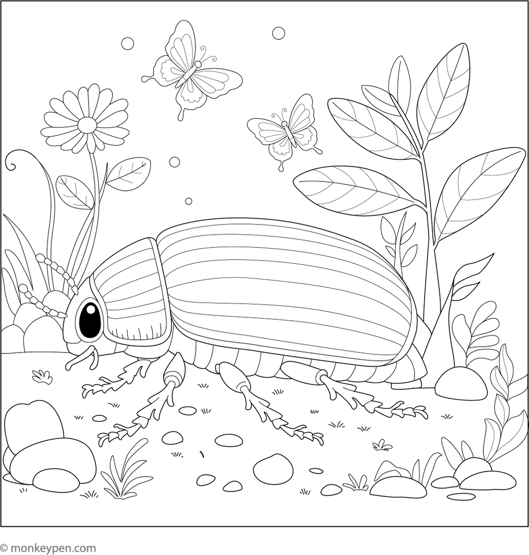 Free Beetle Coloring Book PDF – Fun Insect Printables for Kids