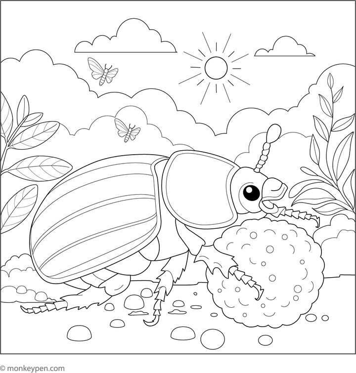 Free Beetle Coloring Book PDF – Fun Insect Printables for Kids