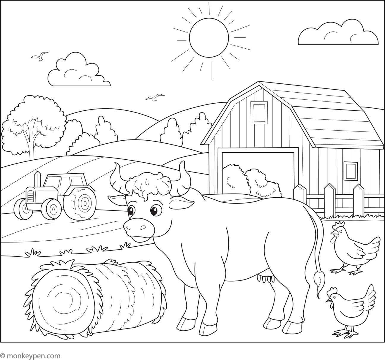 Bulls Coloring Pages – Free Printable for Kids