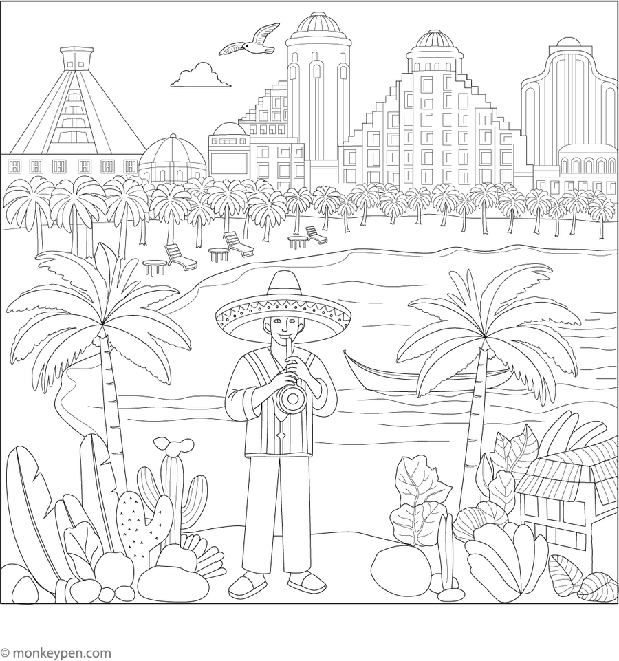 Mexico Coloring Book