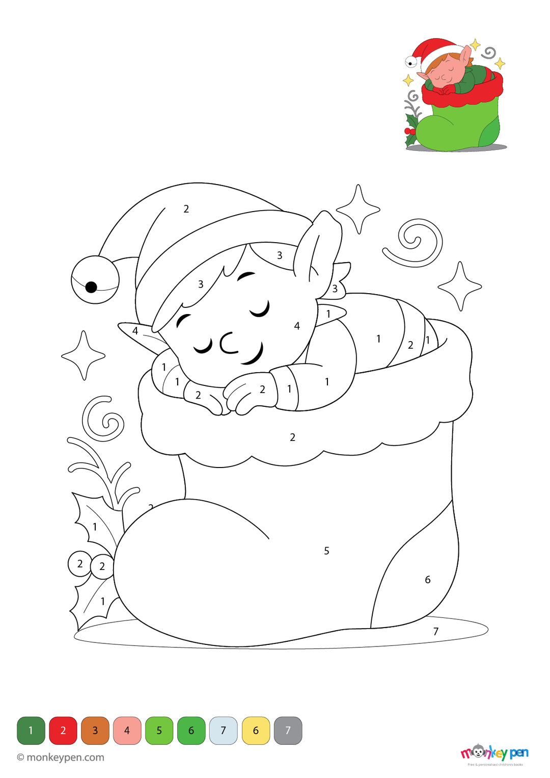Free 285 Color by Number Printable – Free Worksheets for Kids – Page 3