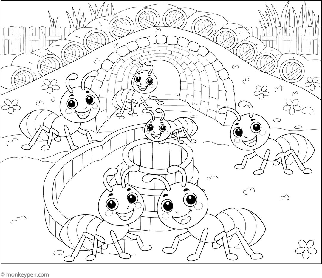 Ant Coloring Book – Fun Activity Pages for Children