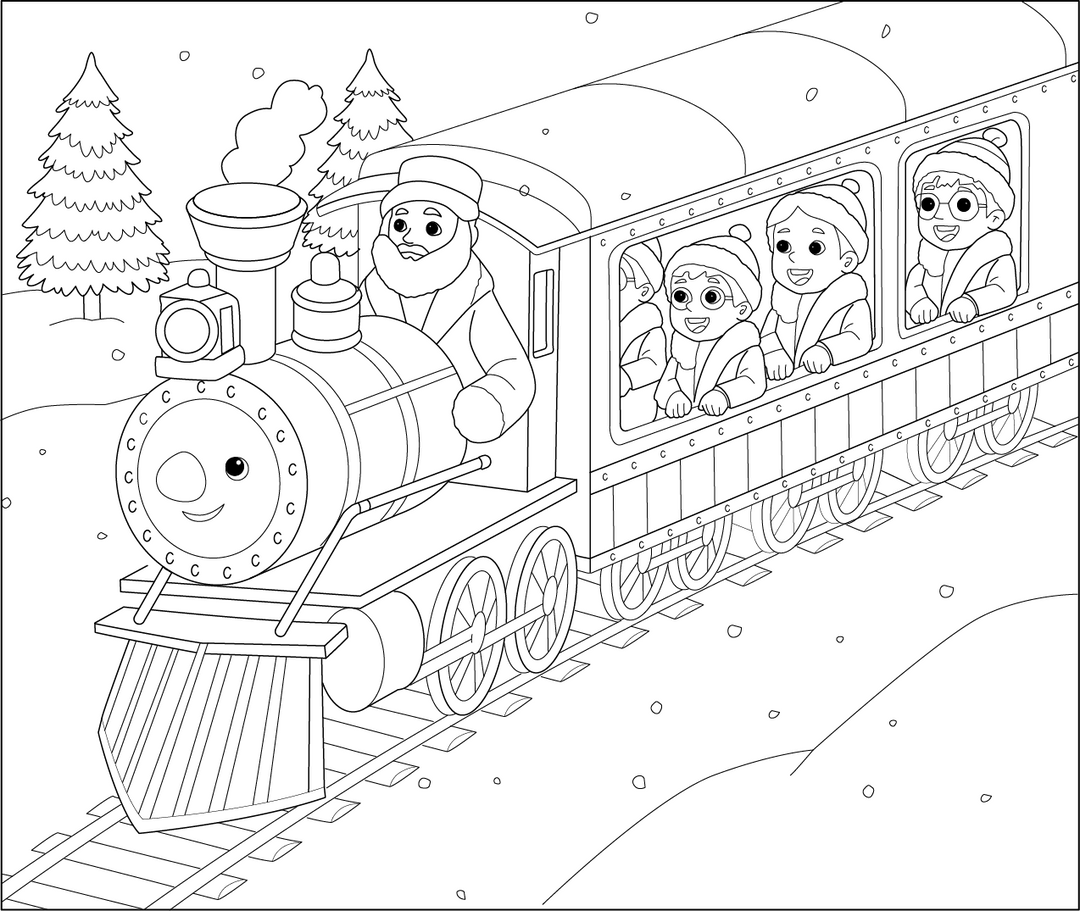 Polar Express Coloring Page