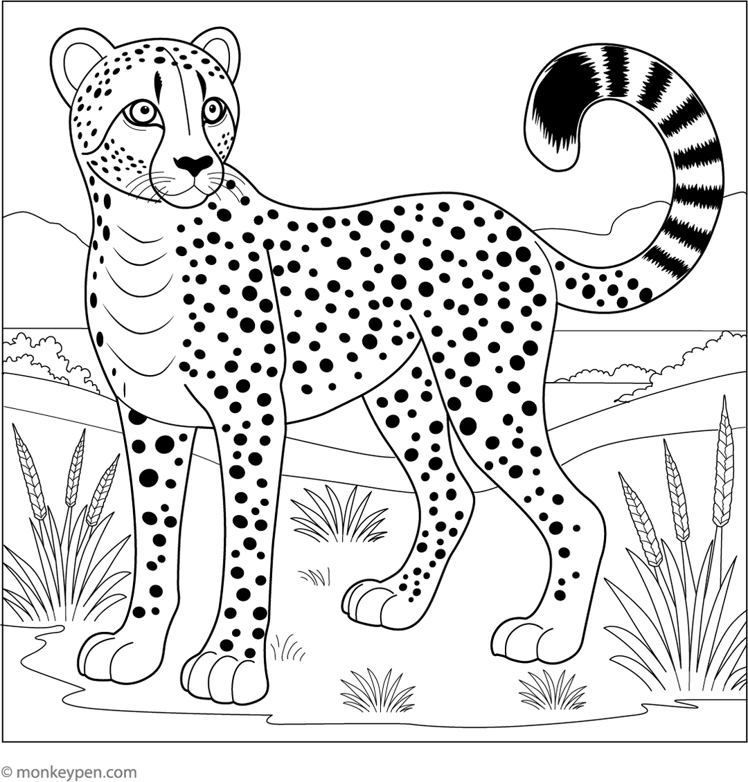 Free Cheetah Coloring Pages – Printable Wildlife Fun