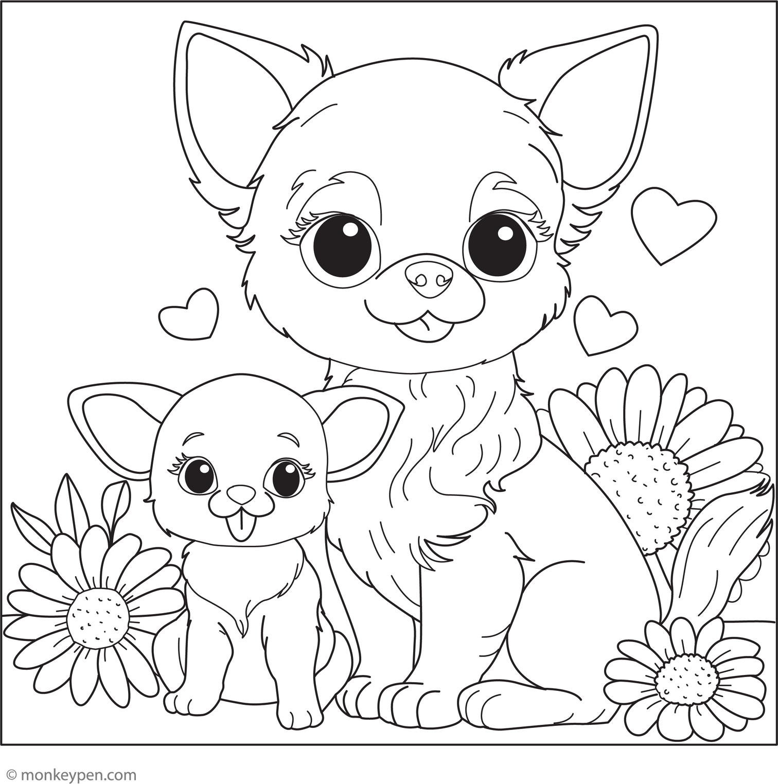 Chihuahua Coloring Pages – Free Printable for Kids