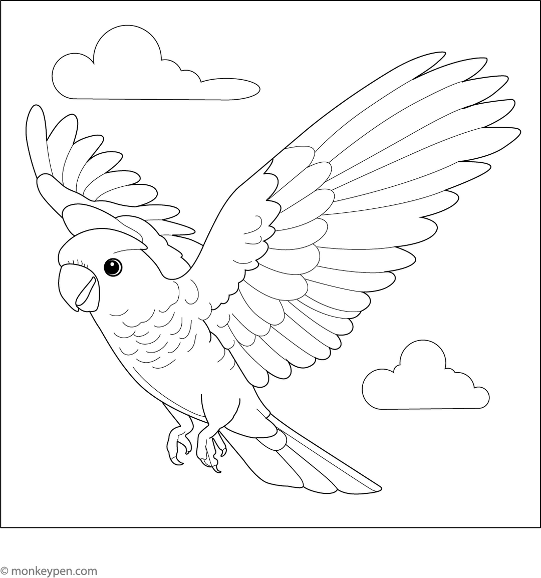 Free Cockatoos Coloring Pages – Printable for Kids