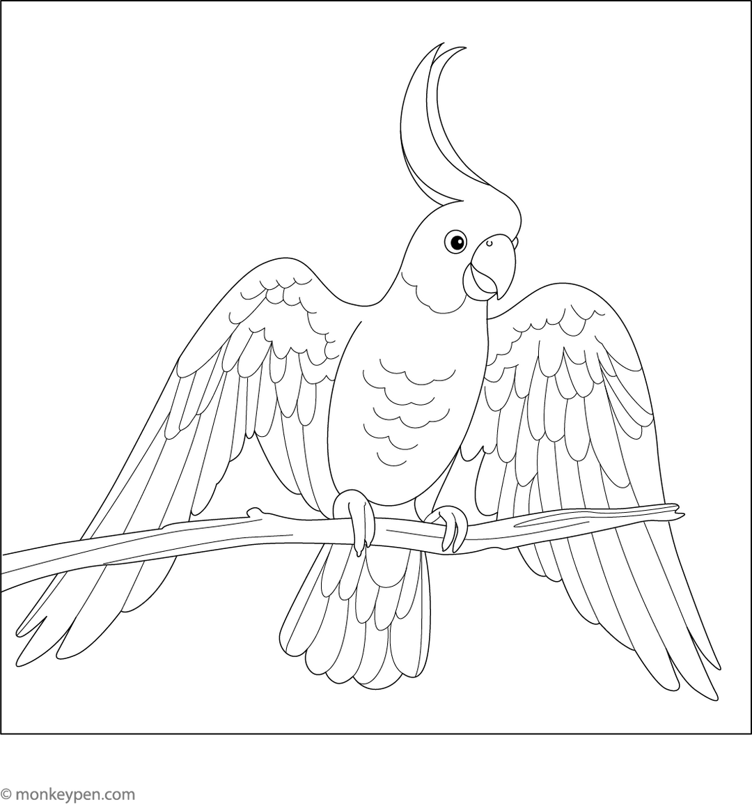 Free Cockatoos Coloring Pages – Printable for Kids