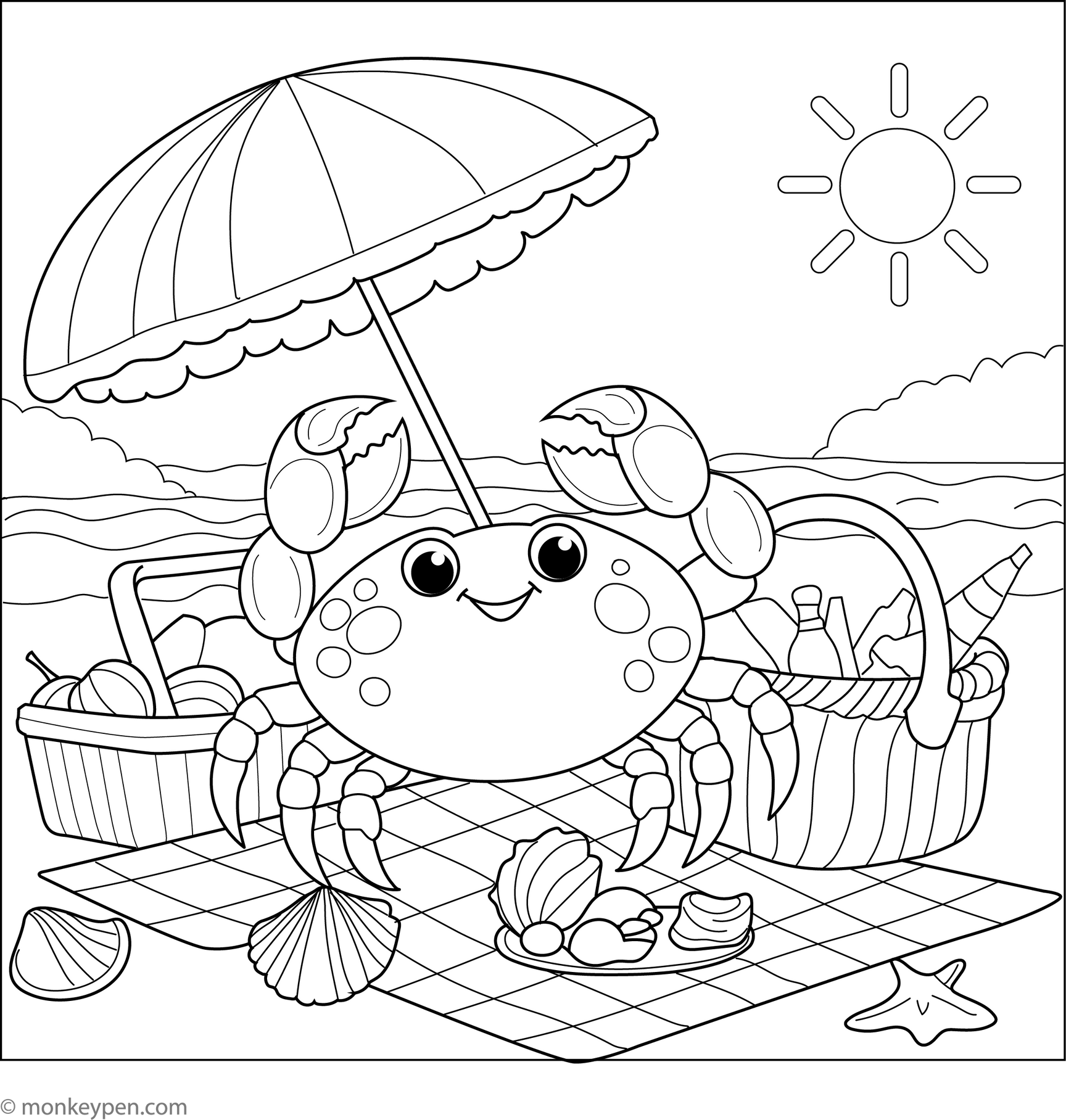 Beach Coloring Book | Fun Summer Printable Pages for Kids