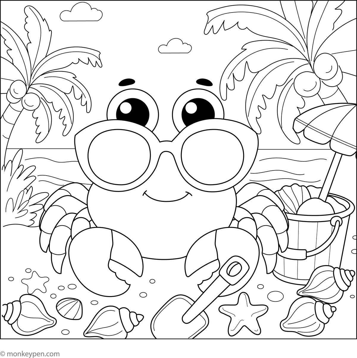 Free Crab Coloring Book - Free Printable PDF