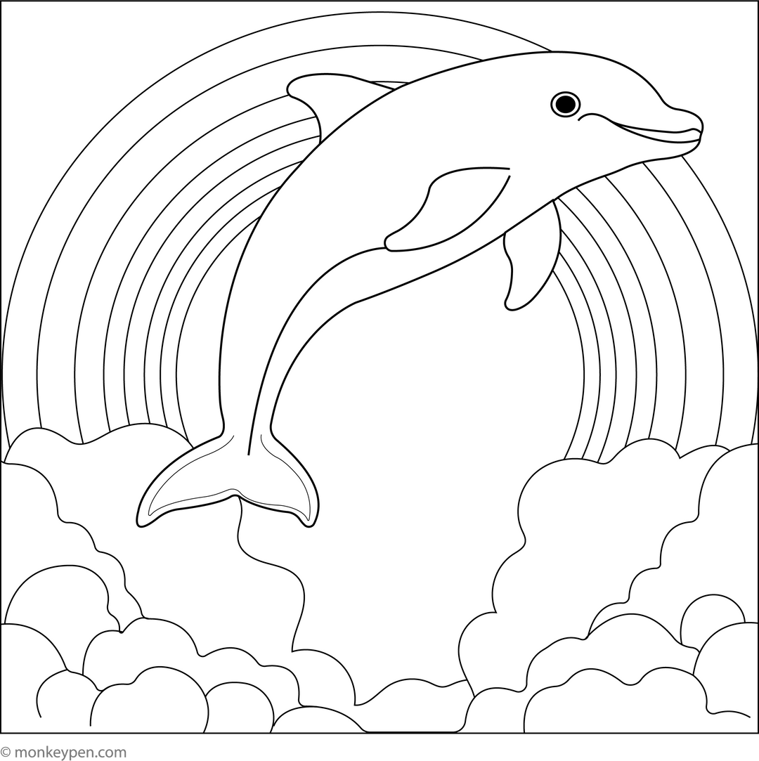 Dolphin Coloring Book - Free PDF Download