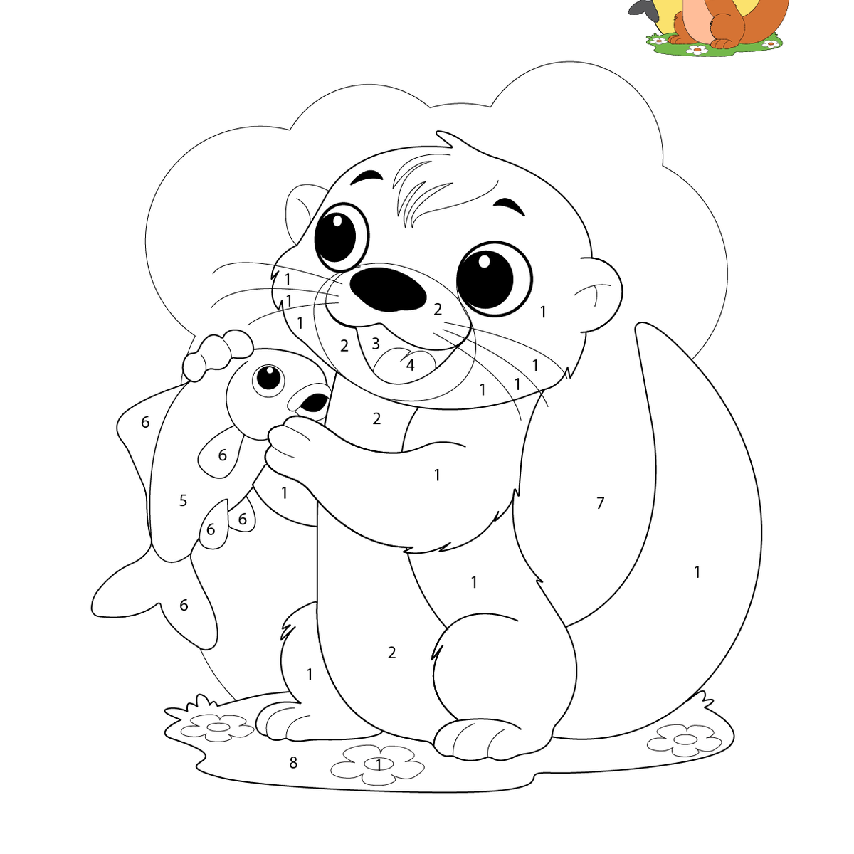 Otter | Animal-Themed Color by Number