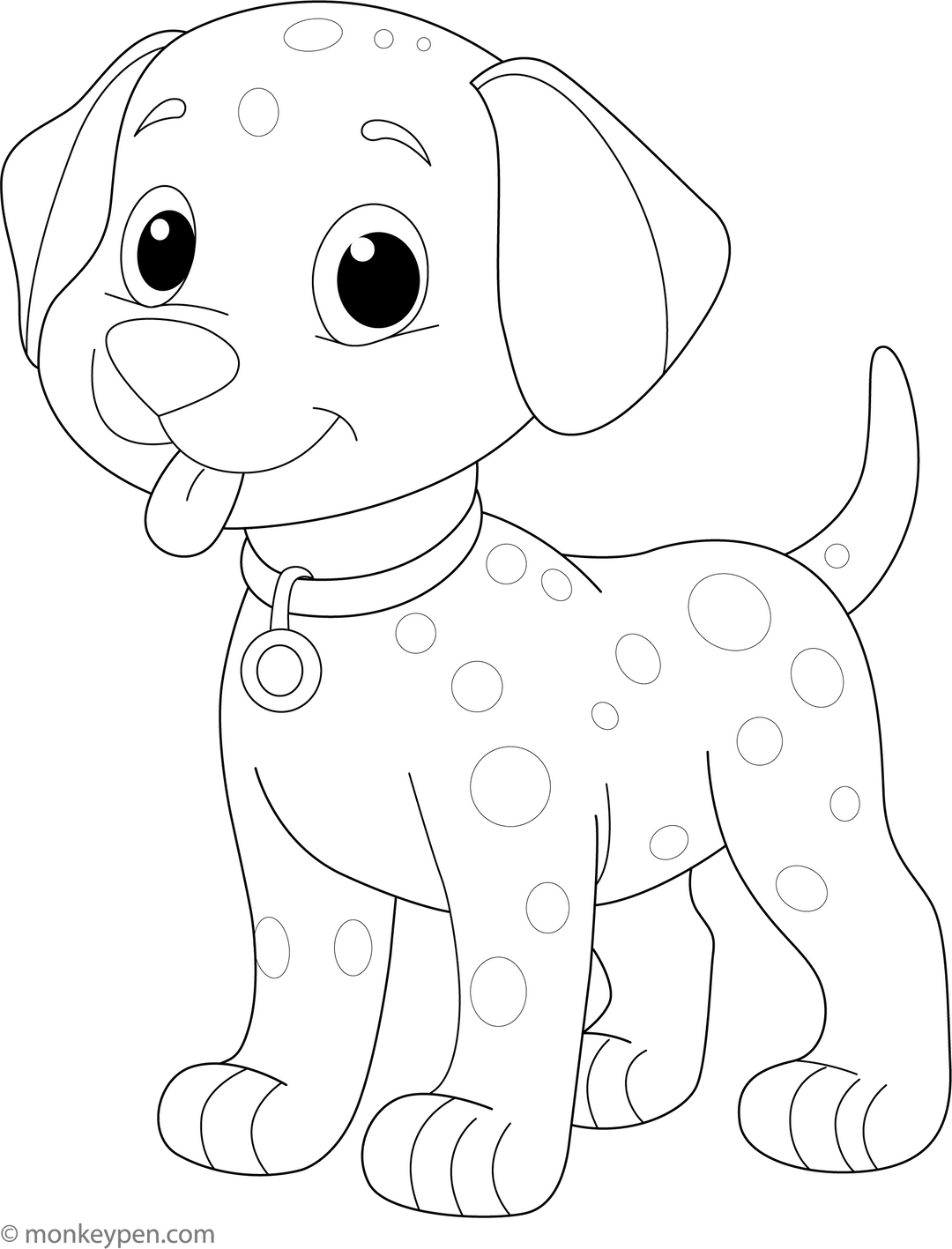 Dalmatian – Fun and Cute Printable Coloring Page for Kids