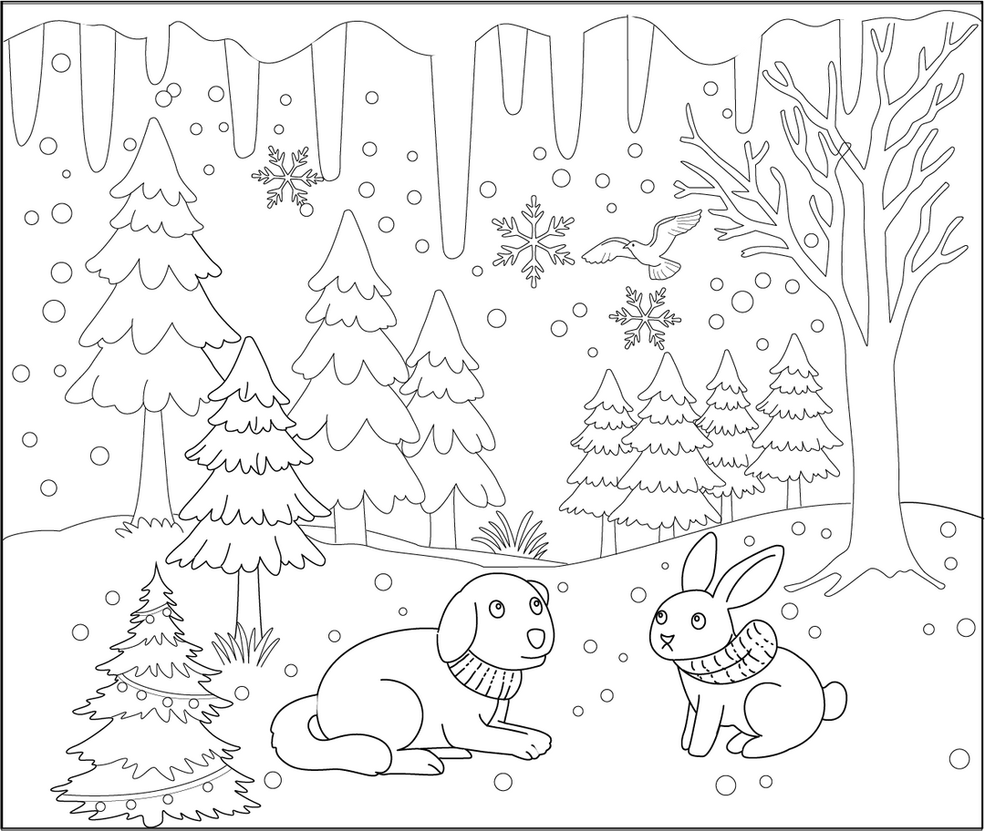 Winter Wonderland Coloring Page