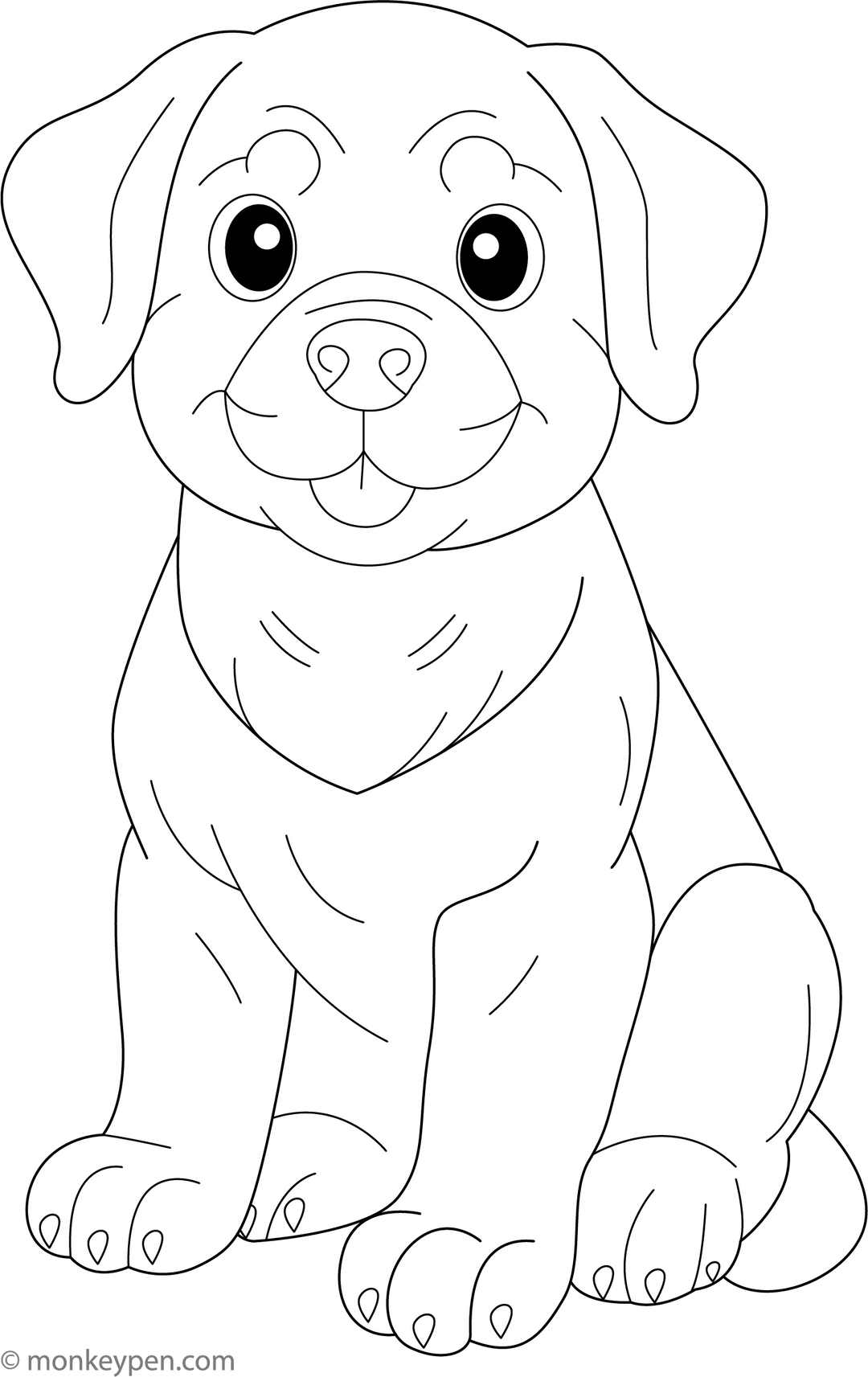 Rottweiler Coloring Page – Free Printable PDF for Kids